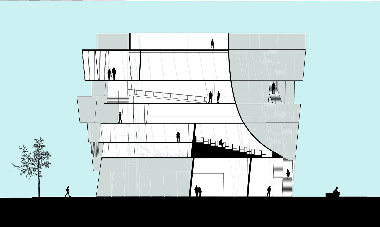 SAM SLATER ARCHITECTURE: MA+C longitudinal sections